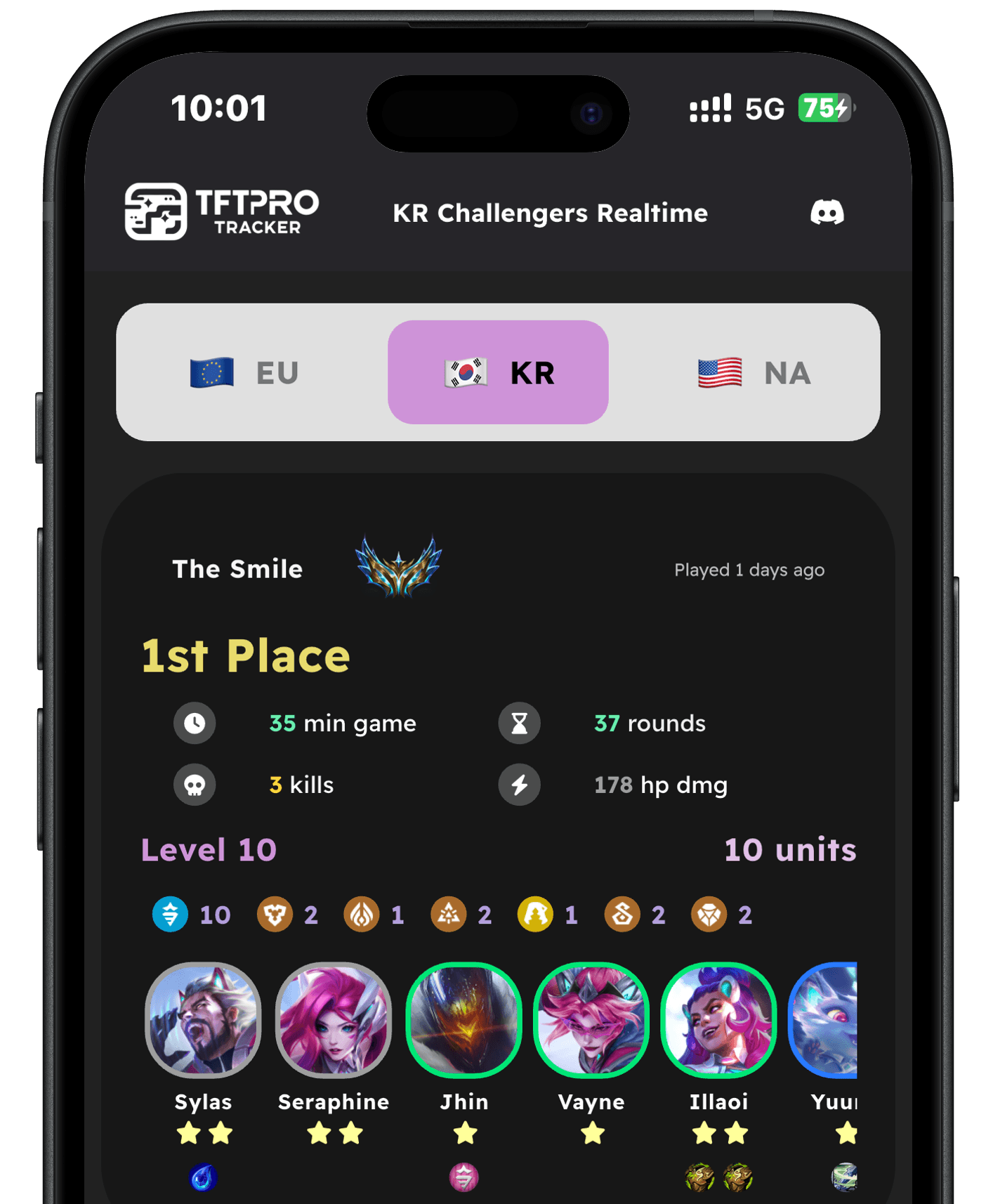 TFT Pro Players Tracker - Follow Top Teamfight Tactics Players