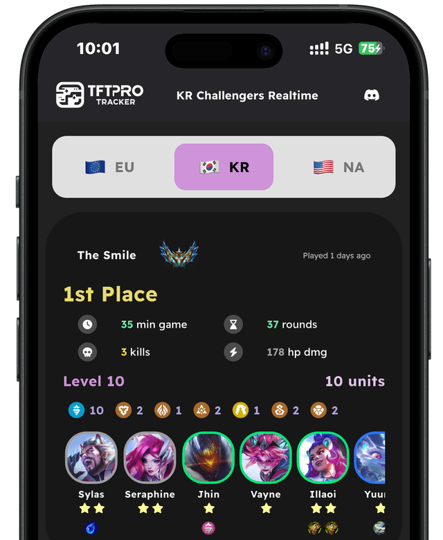 TFT Pro Players Tracker - Follow Top Teamfight Tactics Players